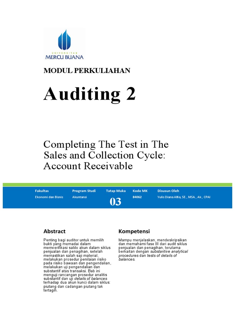 Modul Auditing II (TM3) | PDF