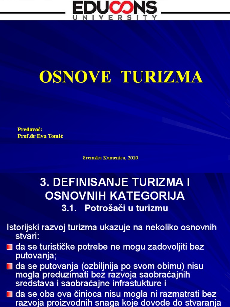 3.osnove Turizma | PDF