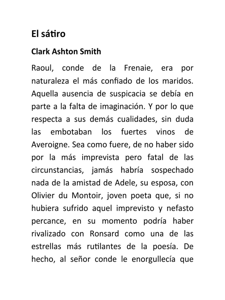 El Sátiro | PDF | Amor