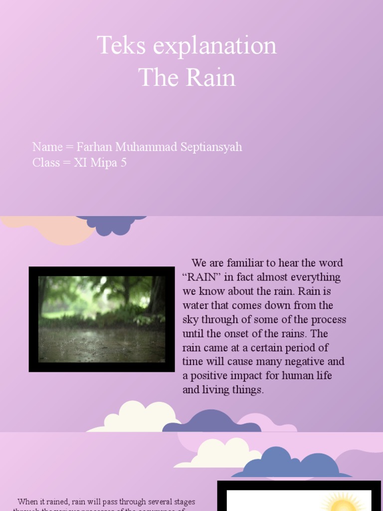 Explanation The Rain | PDF | Rain | Water Vapor