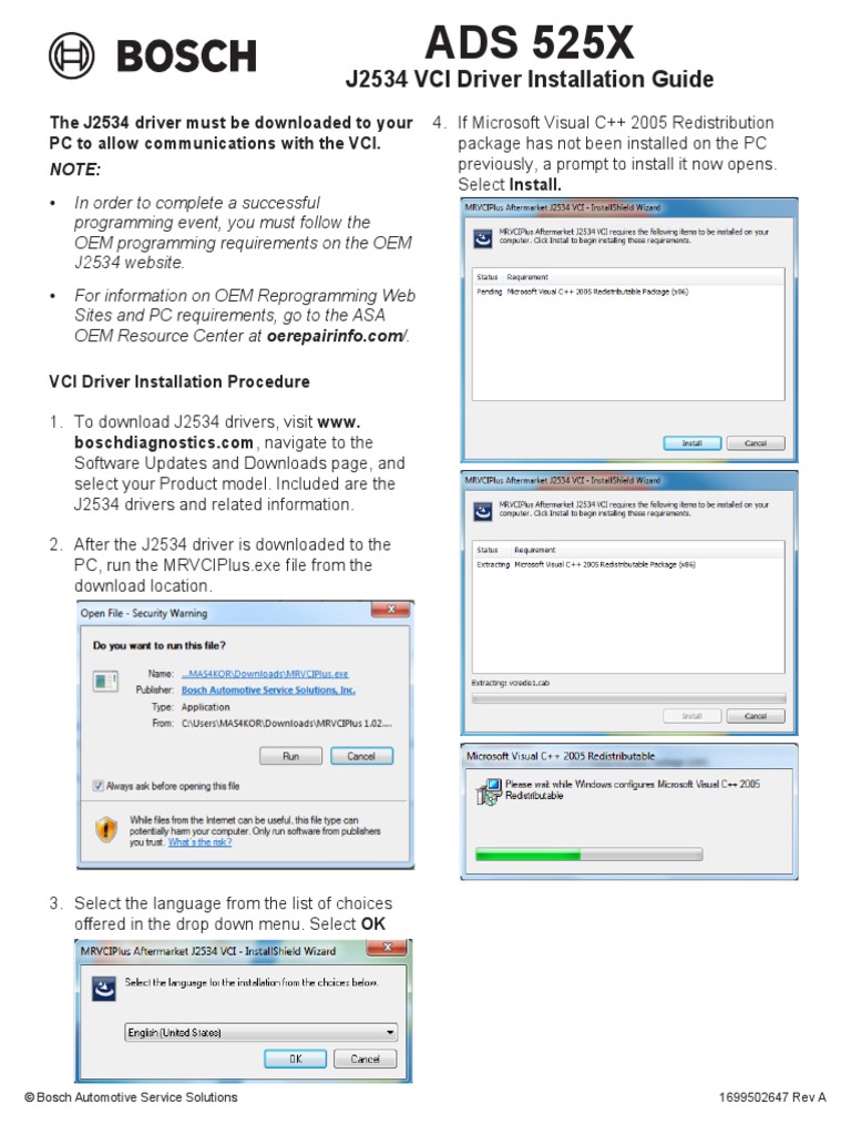 J2534 VCI Driver Installation Guide | PDF | Original Equipment ...