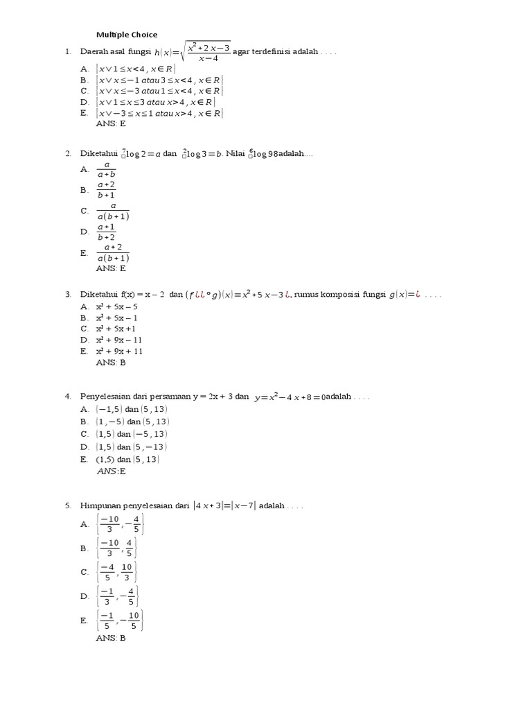 Multiple Choice | PDF