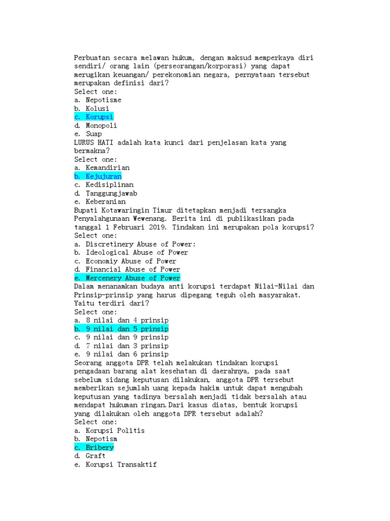 Soal Uts Pbak | PDF