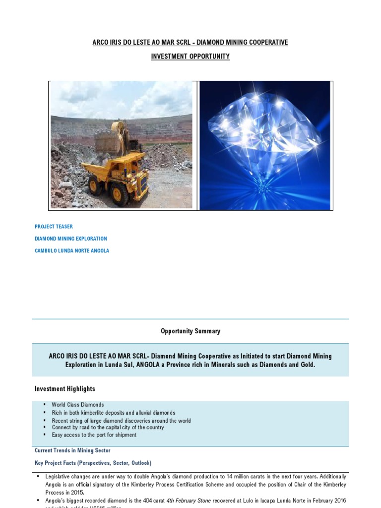 21-Project Teaser Diamond Mining Enoque 2020 | PDF