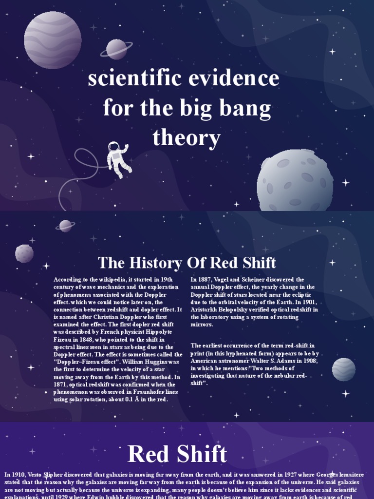 Scientific Evidence For The Big Bang Theory | PDF | Redshift | Stars