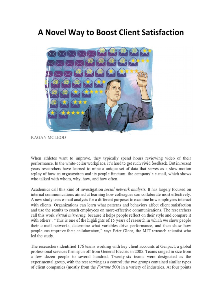 A Novel Way To Boost Client Satisfaction | PDF | Customer Satisfaction ...
