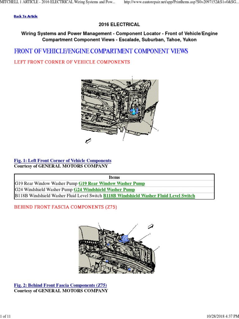 Component Locator - Front of Vehicle - Engine Component Views | PDF ...
