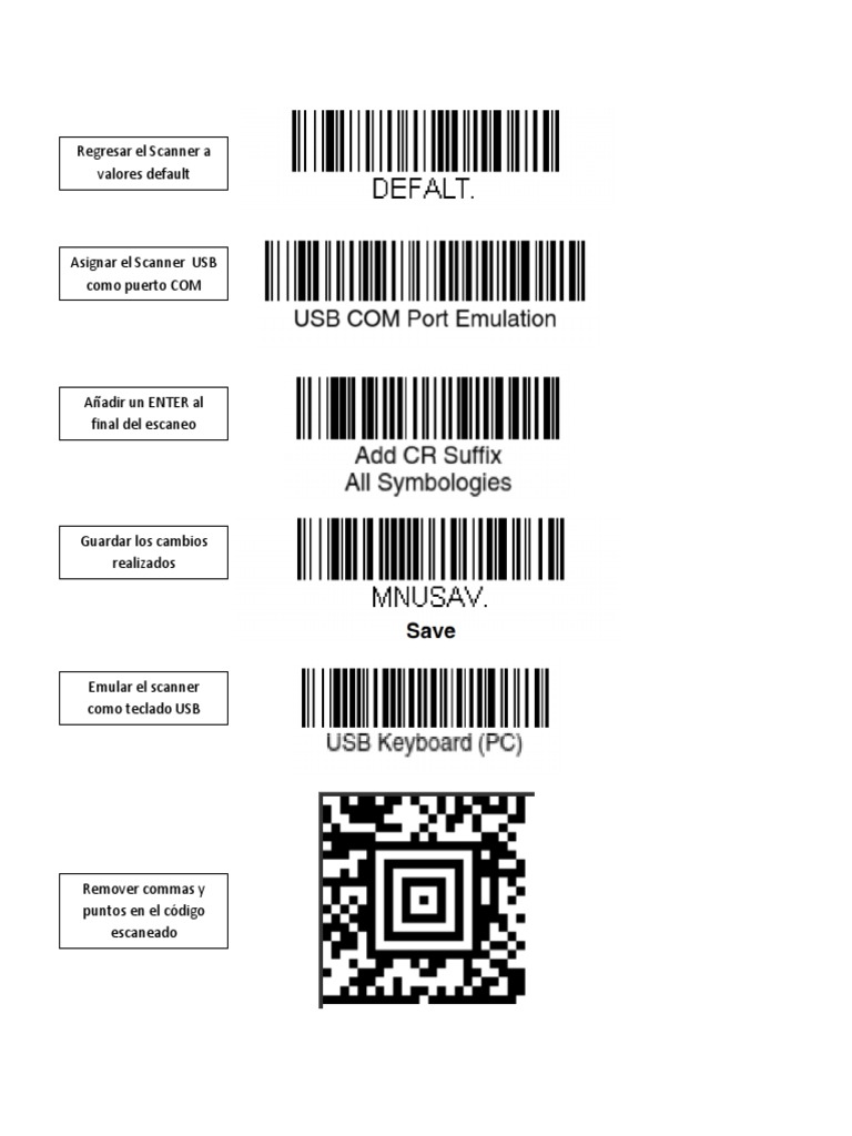 Configuracion Scanner Honeywell | PDF