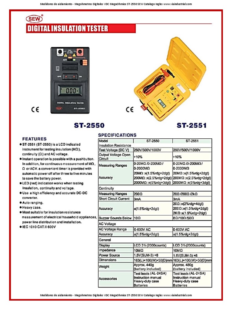 Digital VDC Megohm Meters for Precise Insulation Measurement and ...