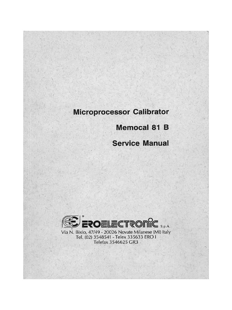 Memocal 81 | PDF