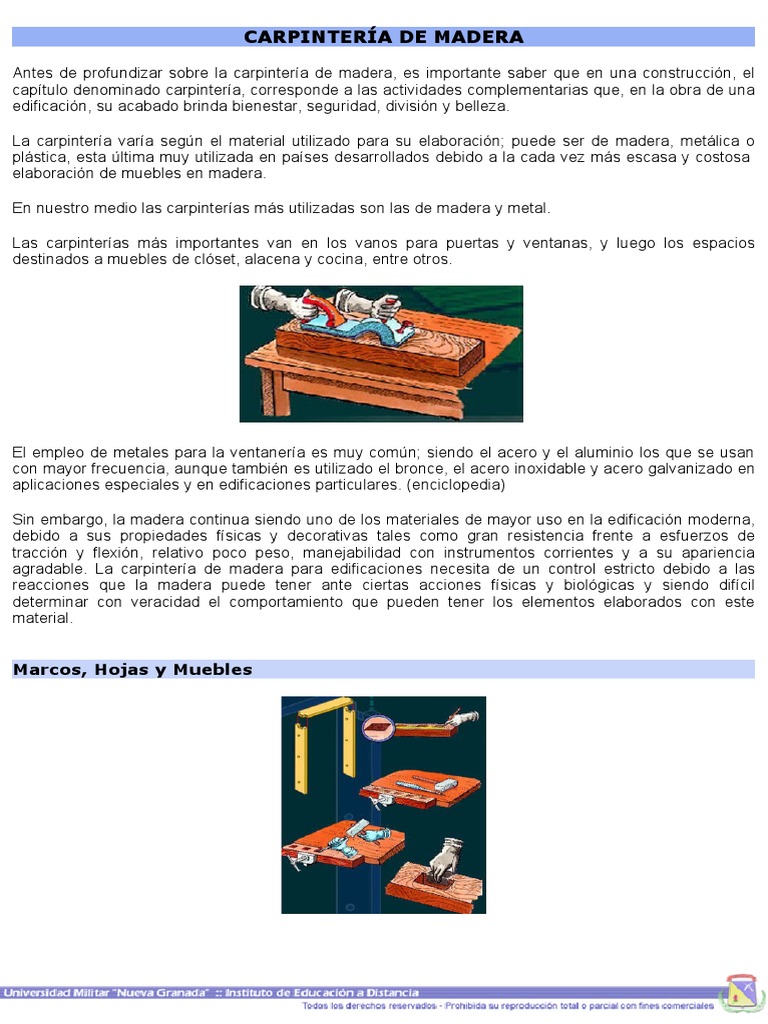 Carpintería en Madera | PDF | Madera | Carpintería