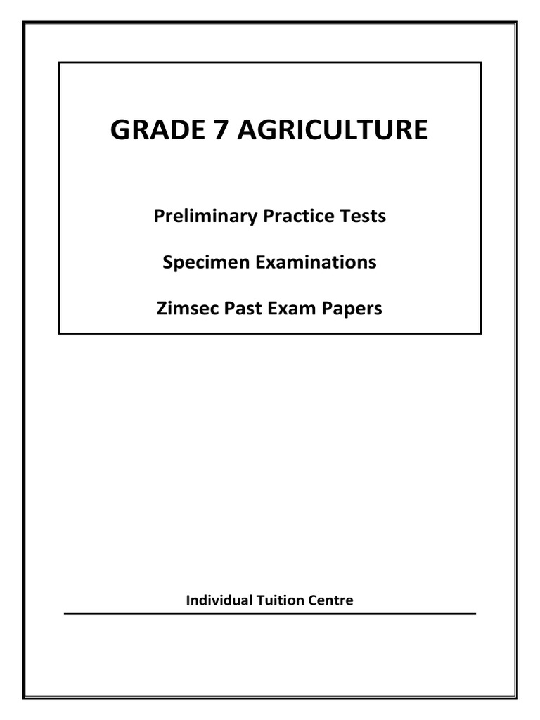Grade 7 Agric (2019) + Answers | PDF | Mulch | Agriculture