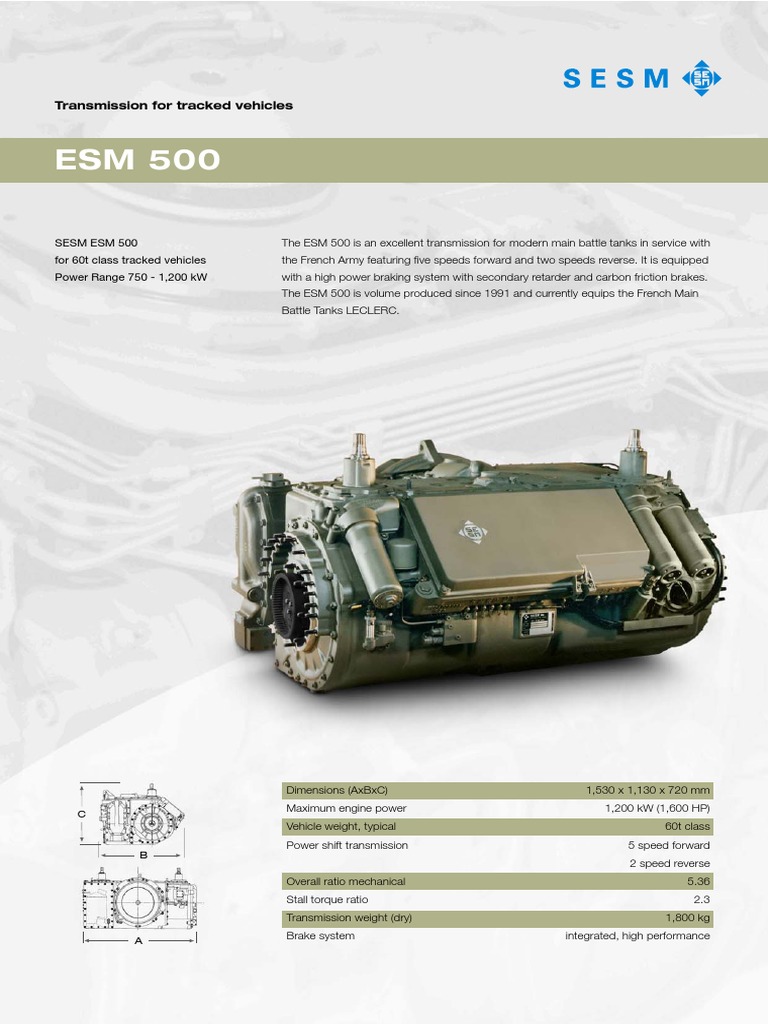 Esm 500 | PDF | Transmission (Mechanics) | Transport