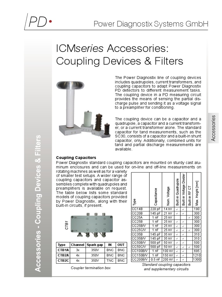 Power Diagnostix Coupling Devices Overview | PDF | Capacitor ...