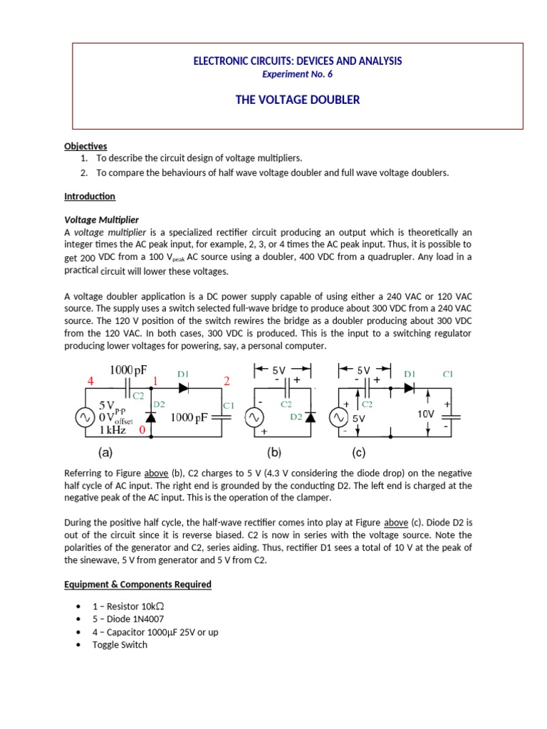 Aee221l Experiment #6 | PDF | Rectifier | Electrical Network