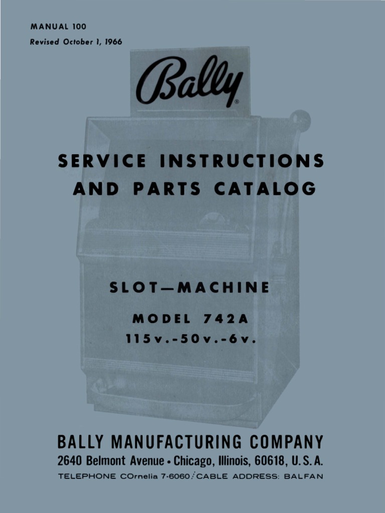 Bally 742A Slot Machine Manual | PDF | Relay | Slot Machine