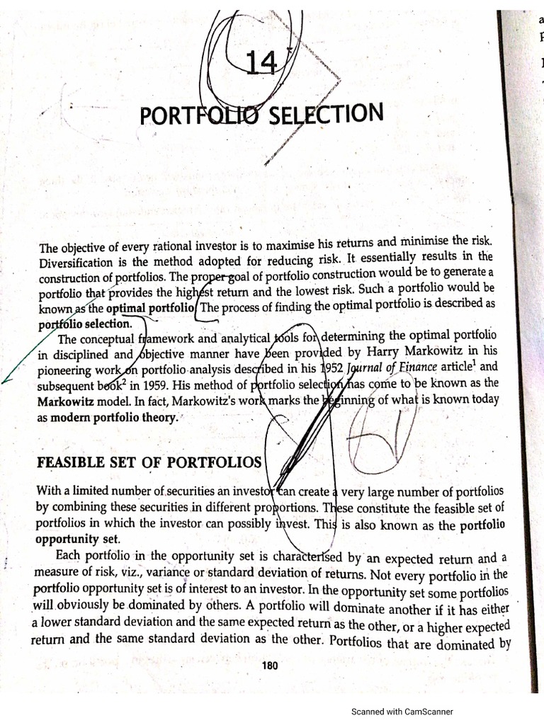 Portfolio Selection | PDF