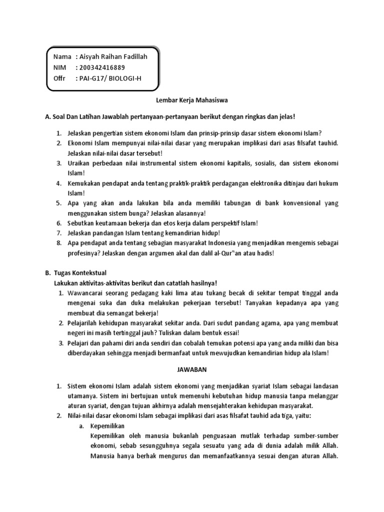 Sistem Ekonomi Islam Prinsip Dan Praktik Pdf