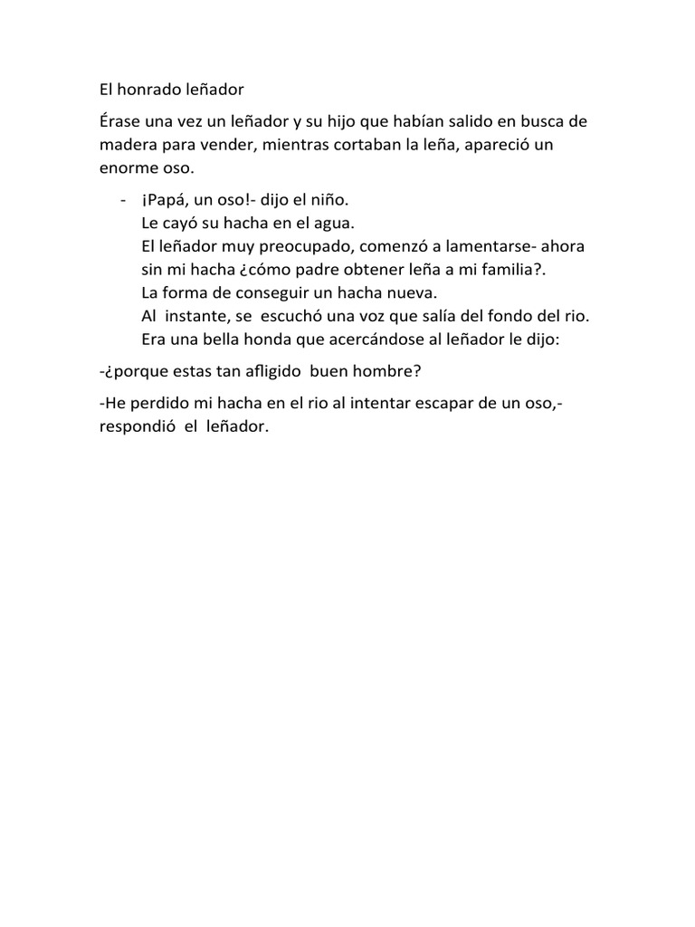 El Honrado Leñador | PDF