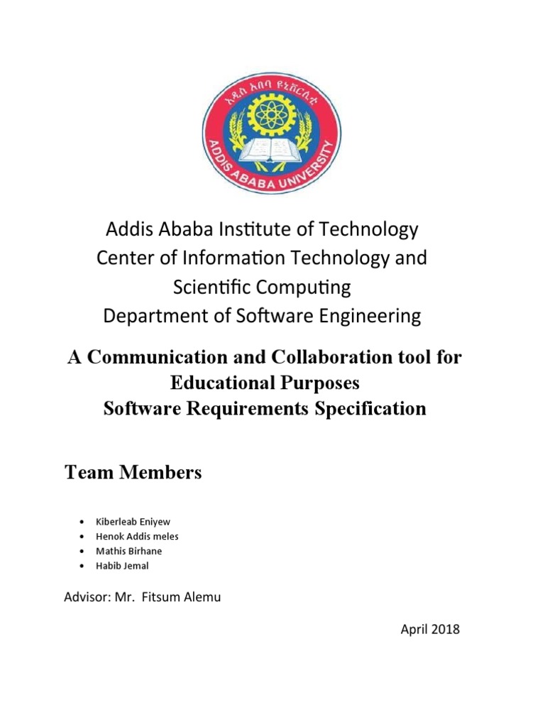 Addis Ababa Institute of Technology Center of Information Technology ...