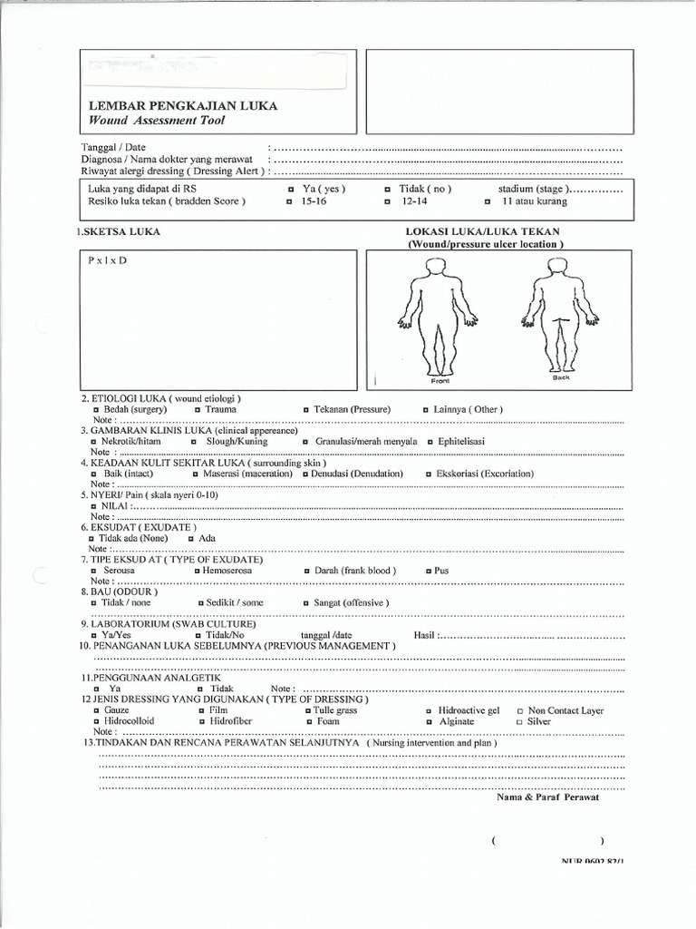 Lembar Pengkajian Luka | PDF