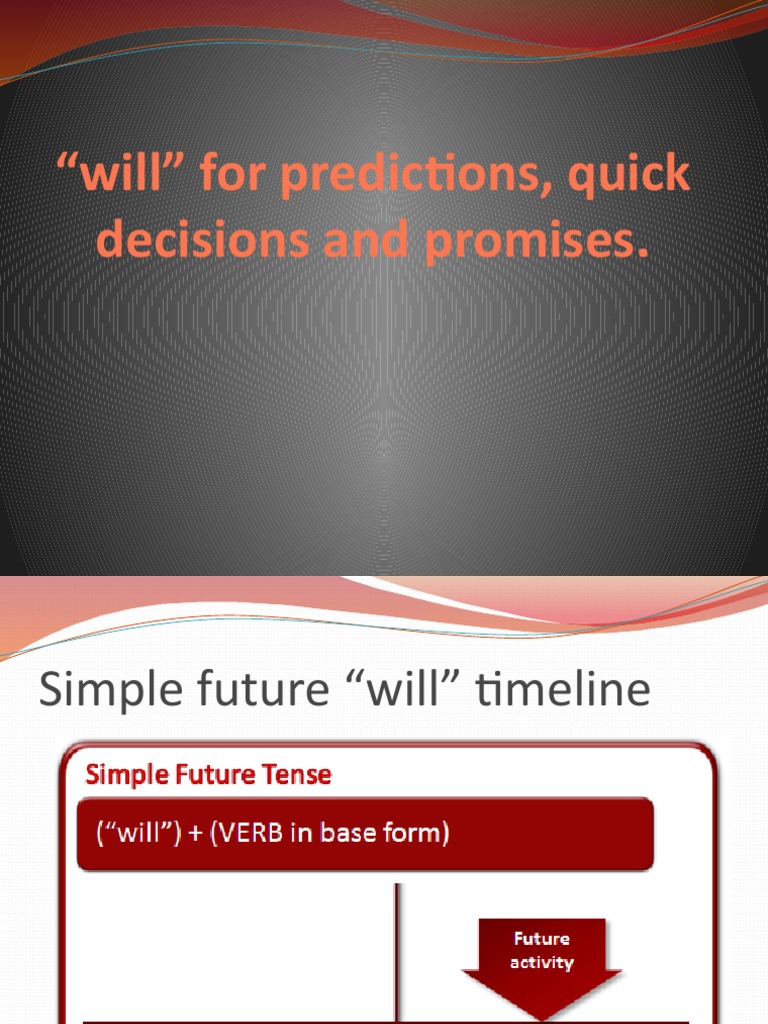 "Will" For Predictions, Quick Decisions and Promises | PDF