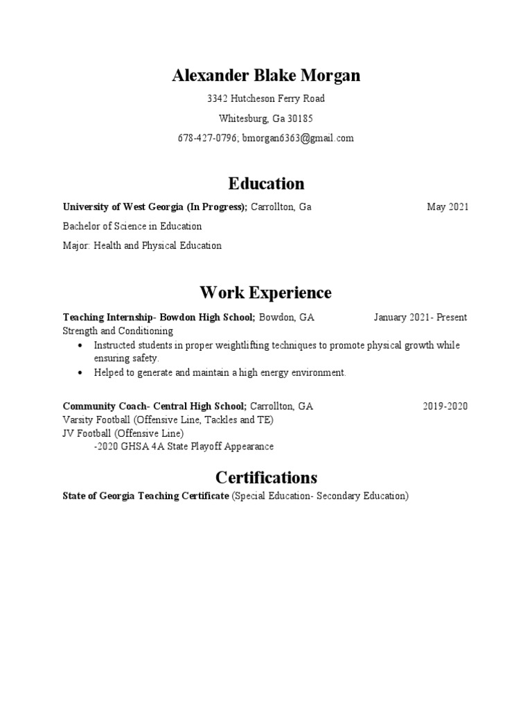 Blake Resume 2021 | PDF