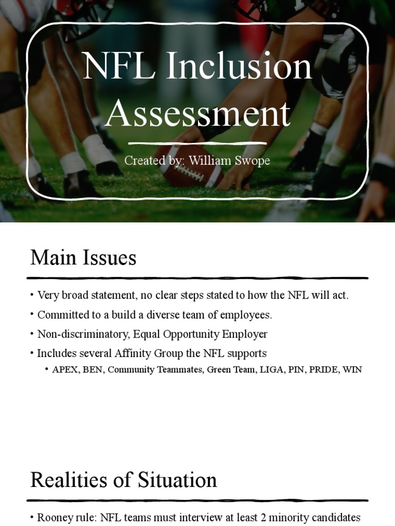 NFL Inclusion Assessment | PDF | Egalitarianism | Equality Rights