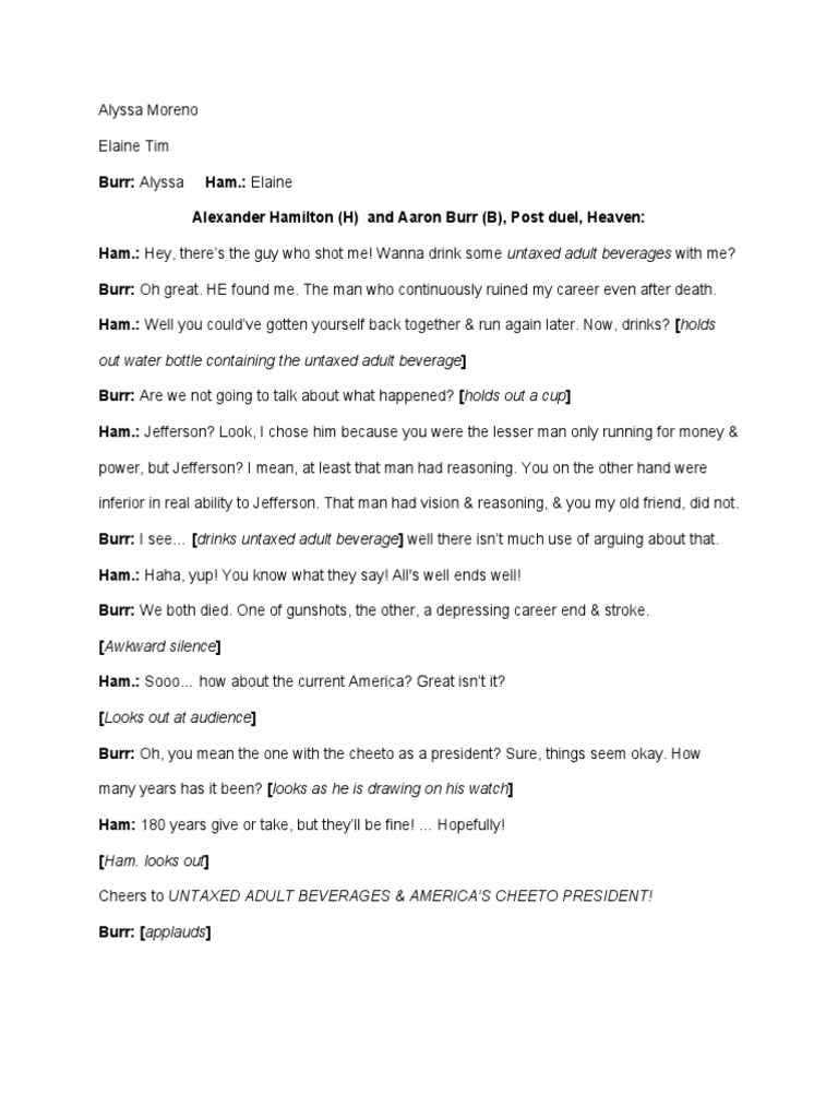 Hamilton-Burr Duel | PDF