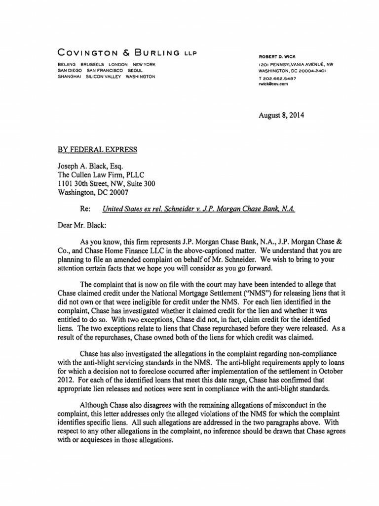 As You Know, This Firm Represents J.P. Morgan Chase Bank, N.A., J.P ...