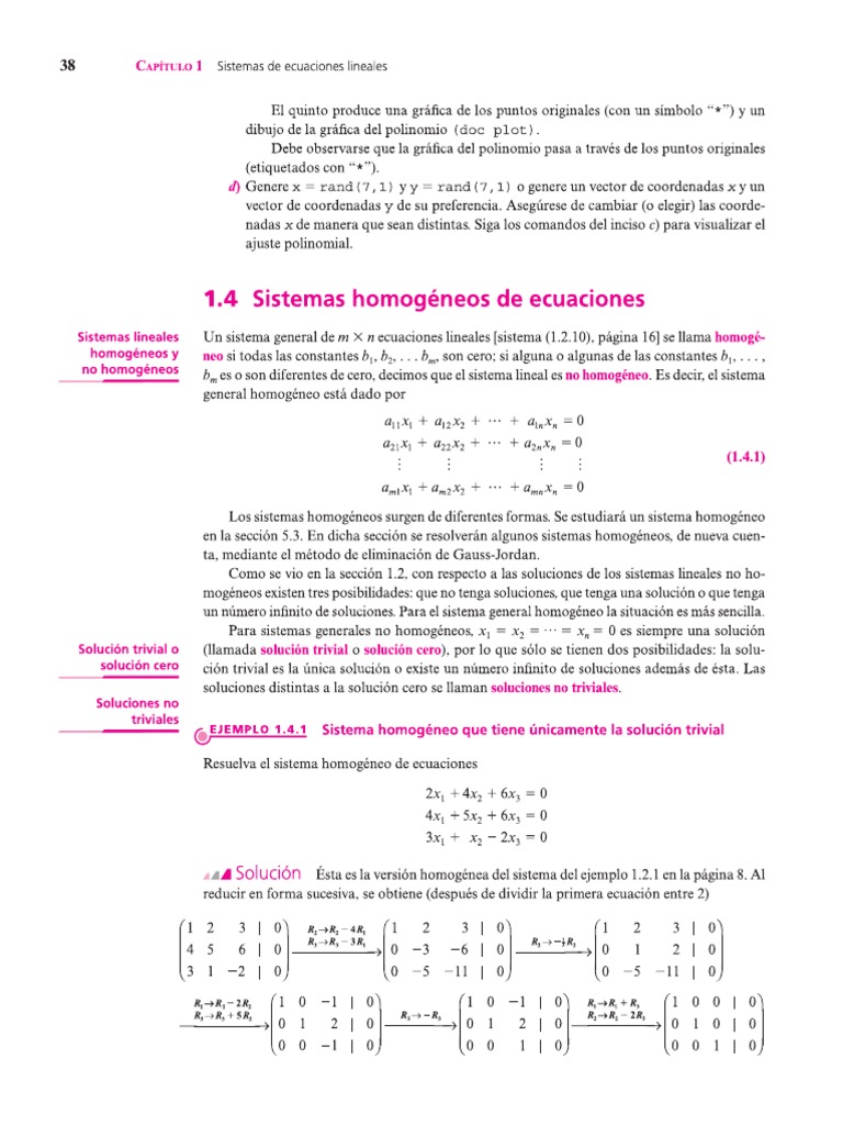 Algebra Lineal - Sistema de Ecuaciones Lineales 2 | PDF
