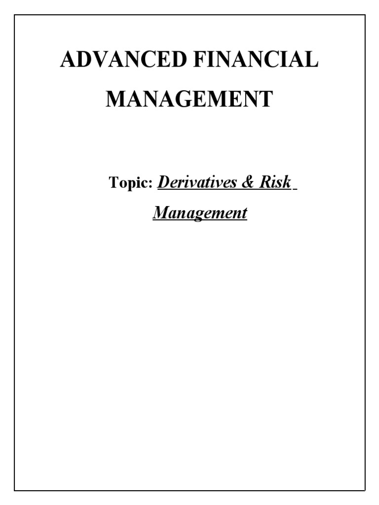 Derivatives and Risk Management | PDF | Derivative (Finance) | Futures ...