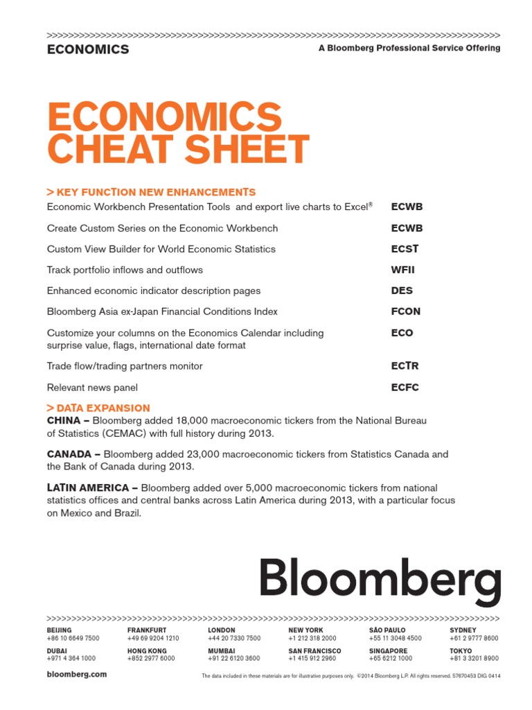 Economics - Economics - Cheat - Sheet | PDF | Bloomberg L.P. | Economies
