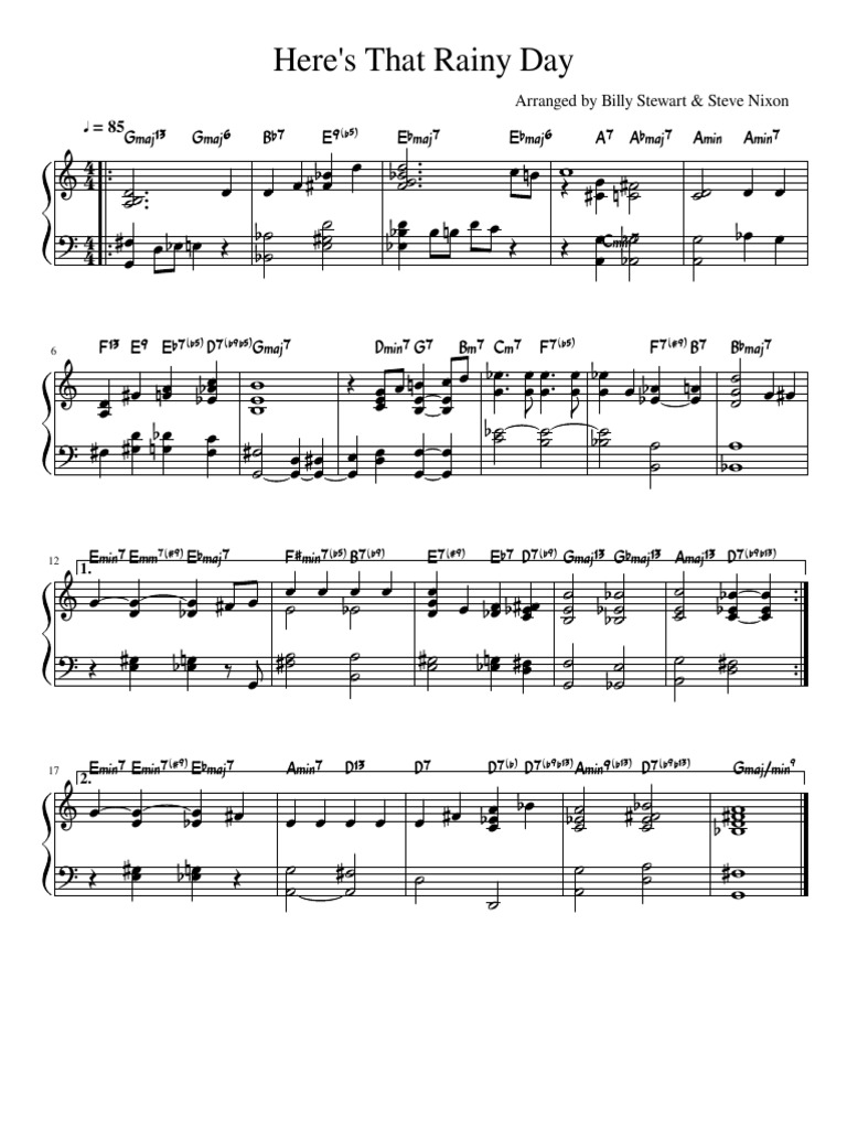 Heres That Rainy Day - Reharmonized | PDF