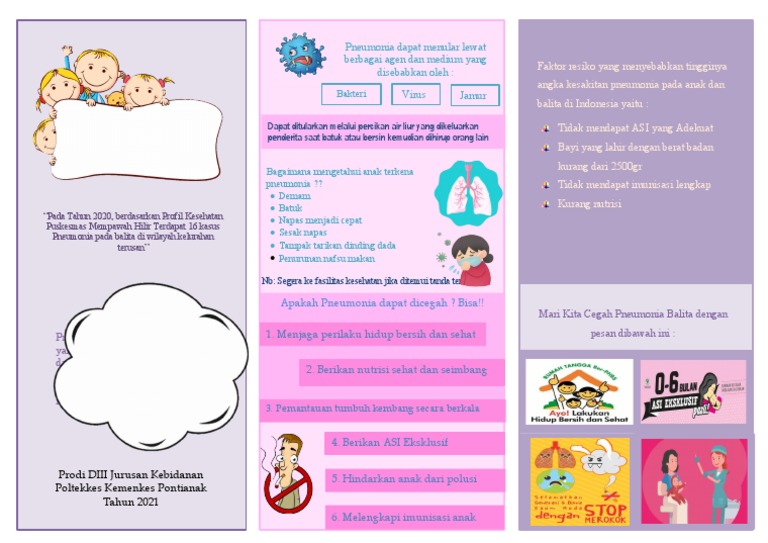 Leaflet Pneumonia Balita | PDF