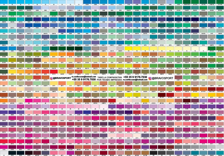 TABELA DE CORES bravo