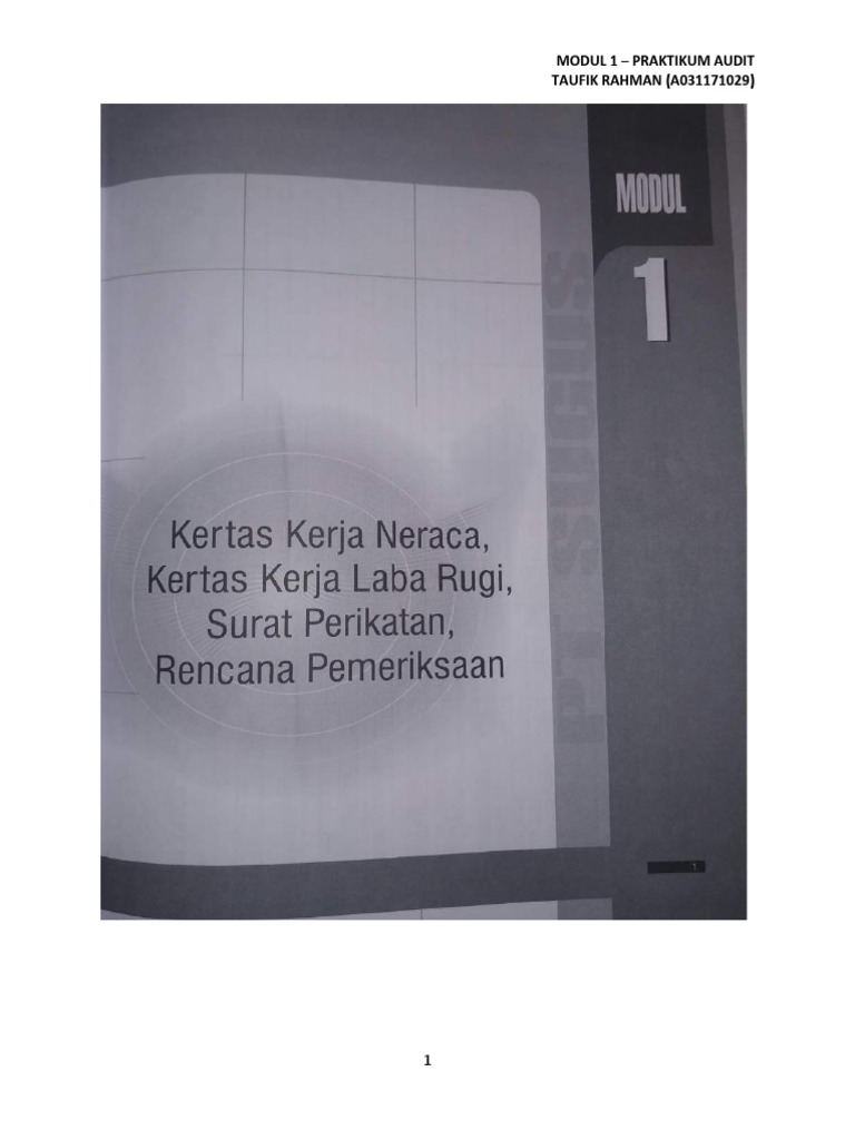 Praktikum Audit Modul 1-9 by Taufik Rahman (A031171029) Fix-Compressed | PDF