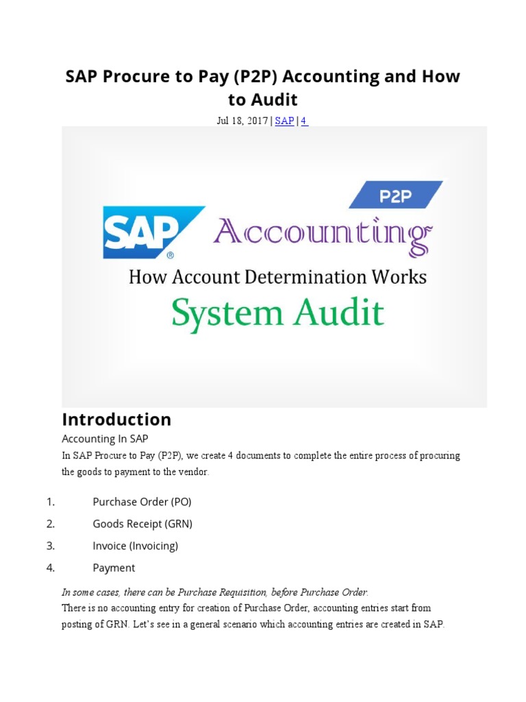 SAP Procure To Pay | PDF | Invoice | Economies