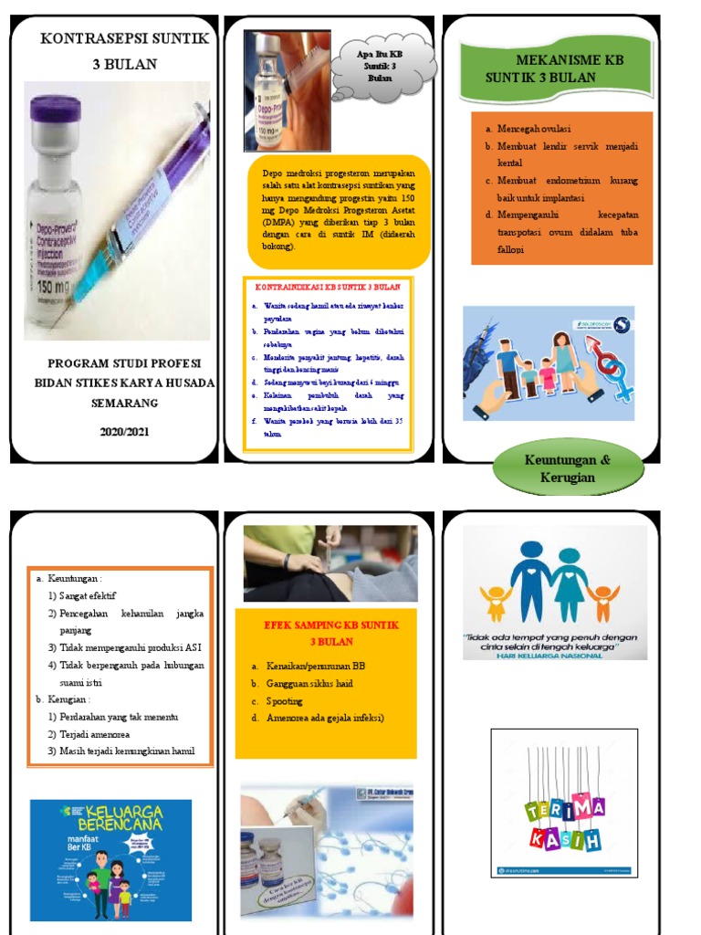 Leaflet KB Suntik 3 Bulan | PDF