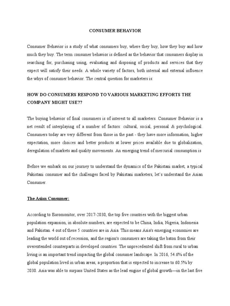 Consumer Behavior | PDF | Consumer Behaviour | Brand