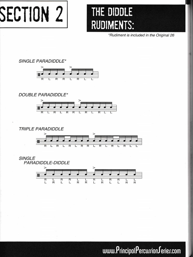 Single Paradiddle Rudiment Warm-Ups and Etudes | PDF | Rhythm And Meter ...