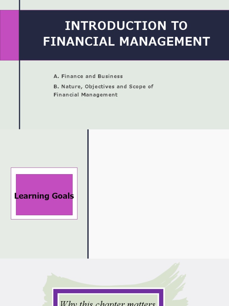 Introduction To Financial Management-Full | PDF | Economics | Accounting