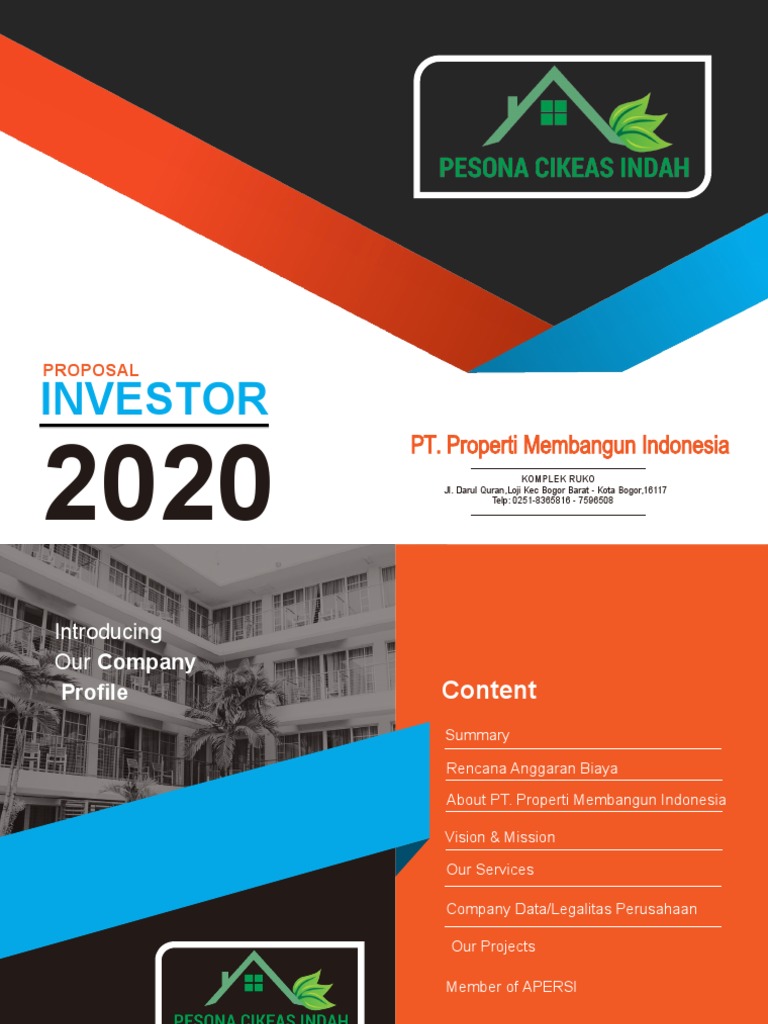 Proposal Investor Cikeas Fix (Ada Summary, Rab) | PDF