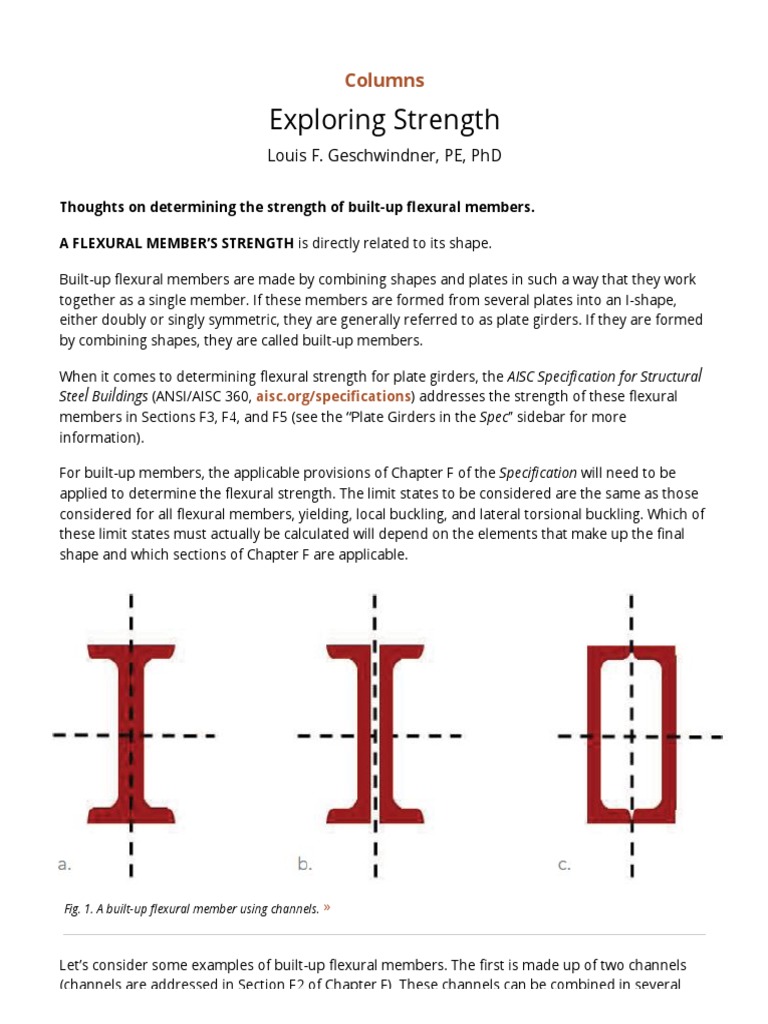 Built Up Members | PDF | Buckling | Beam (Structure)