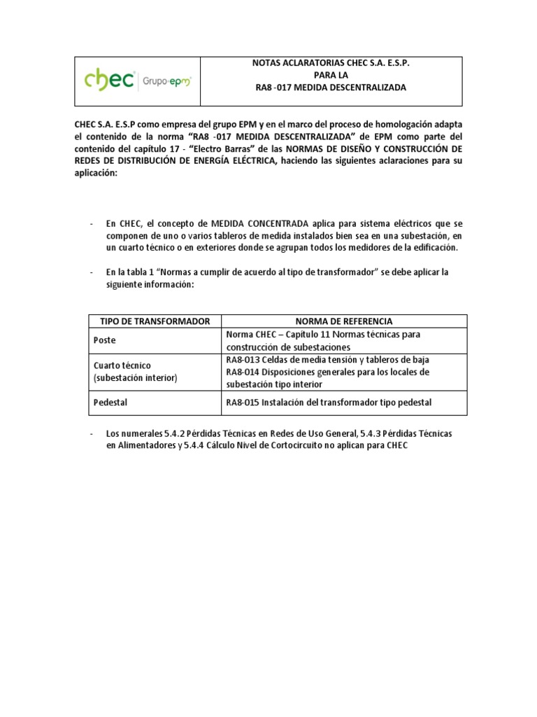 RA8-017 Medida Descentralizada - Final | PDF | Subestacion electrica | Transformador