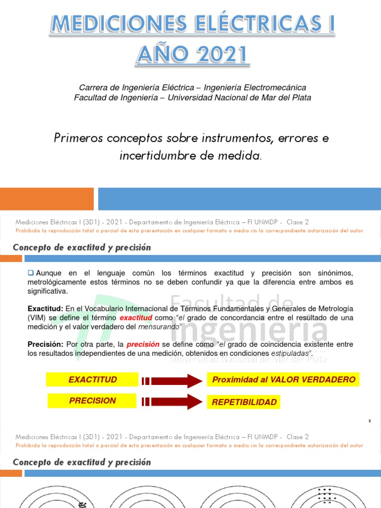 Me1 2021 Clase2 Instrumentos | PDF | Incertidumbre | Medición