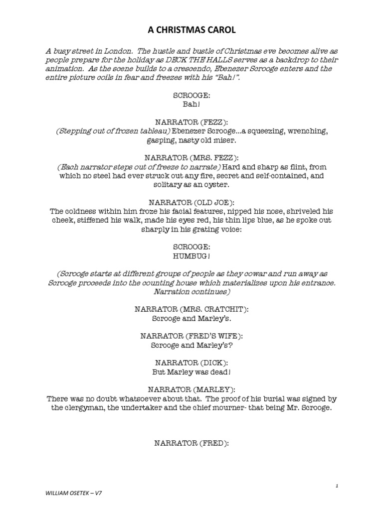 A CHRISTMAS CAROL Updated 7.24 FINAL | PDF | A Christmas Carol ...
