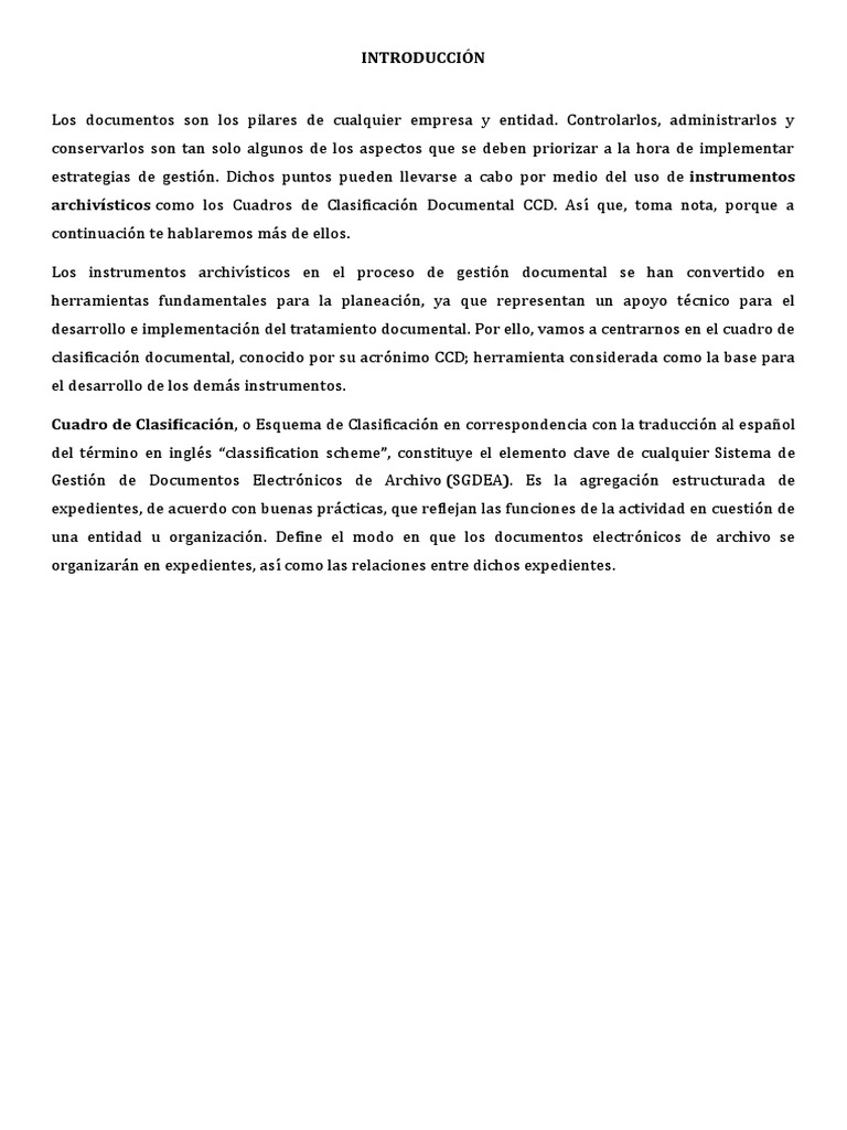 Cuadro de Clasificacion Documental | PDF | Empresas