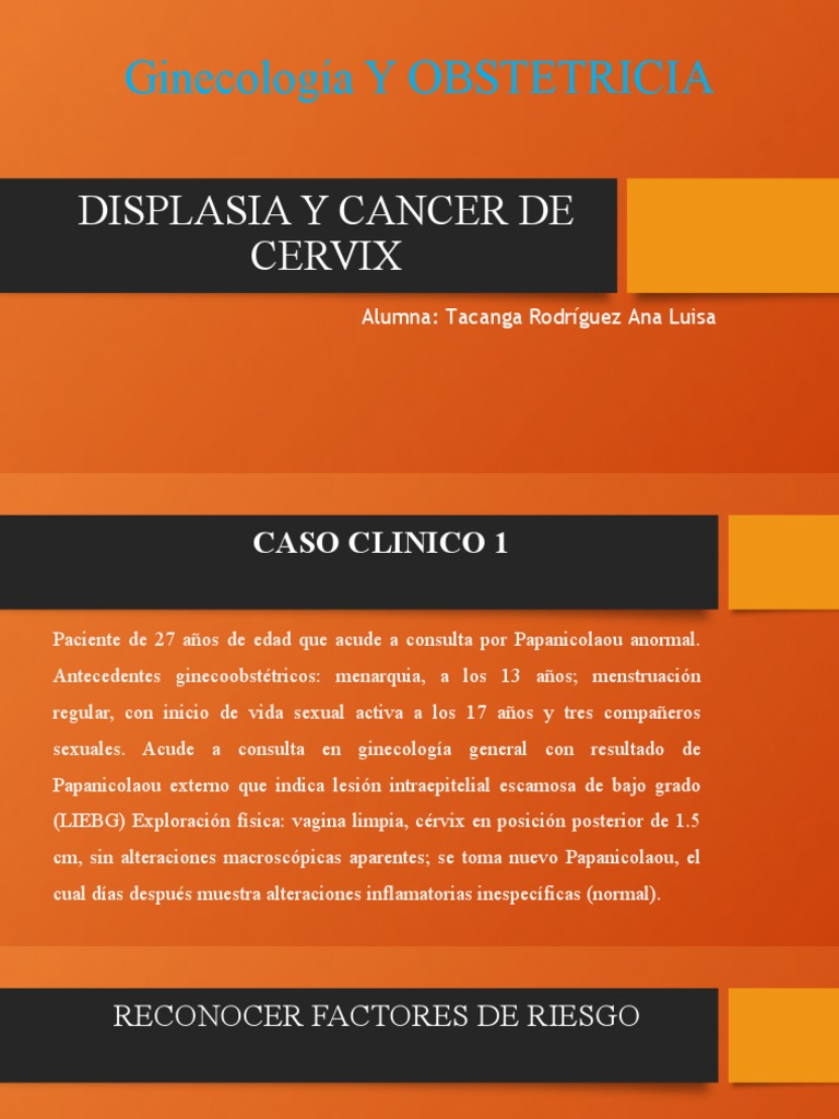 Displasia y Cancer de Cervix | PDF | Cáncer de cuello uterino | Especialidades Medicas