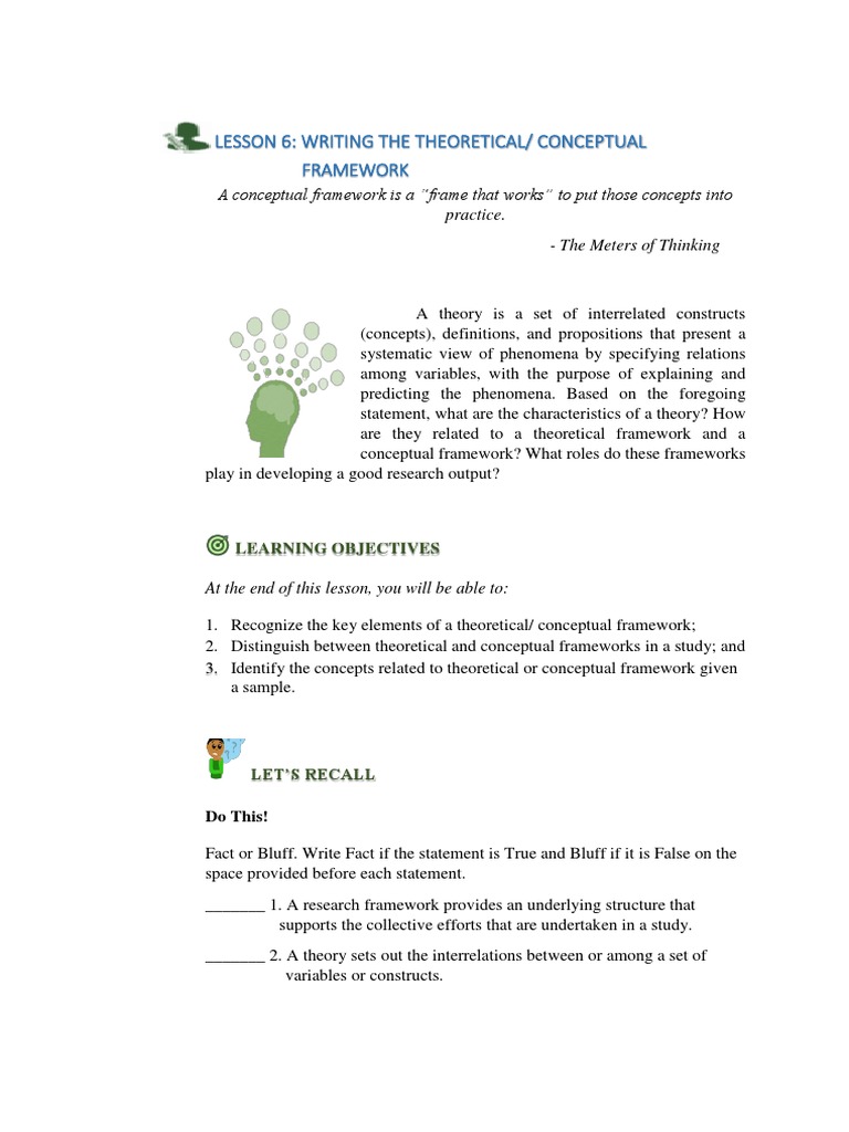 Understanding the Differences Between Theoretical Frameworks and Conceptual Frameworks and Their ...